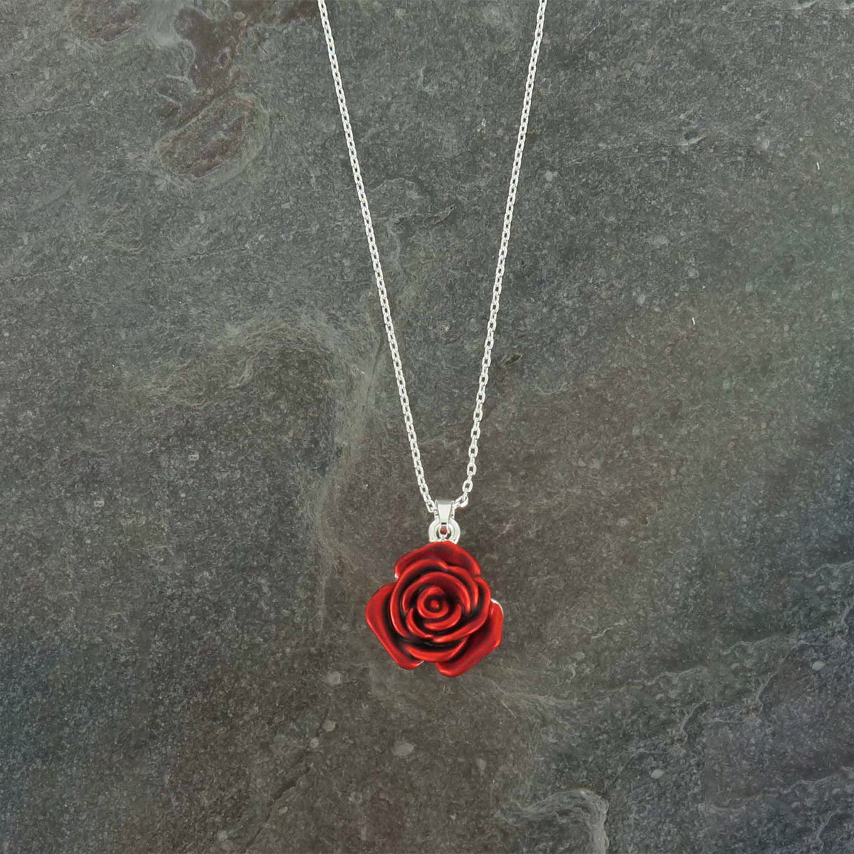 Alexander Thurlow Red Rose Flower Pendant Necklace – Norman & Vera